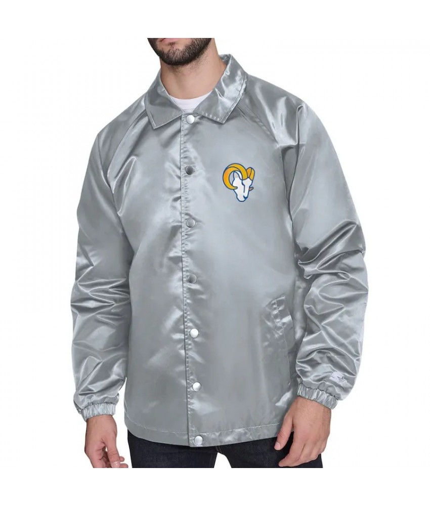 LA Rams Retro Logo Coaches Jacket